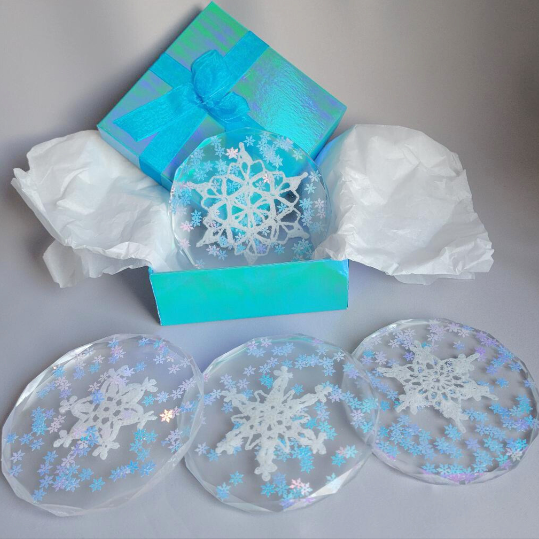Winter Magic Coaster Set – Lost Art Crochet MA