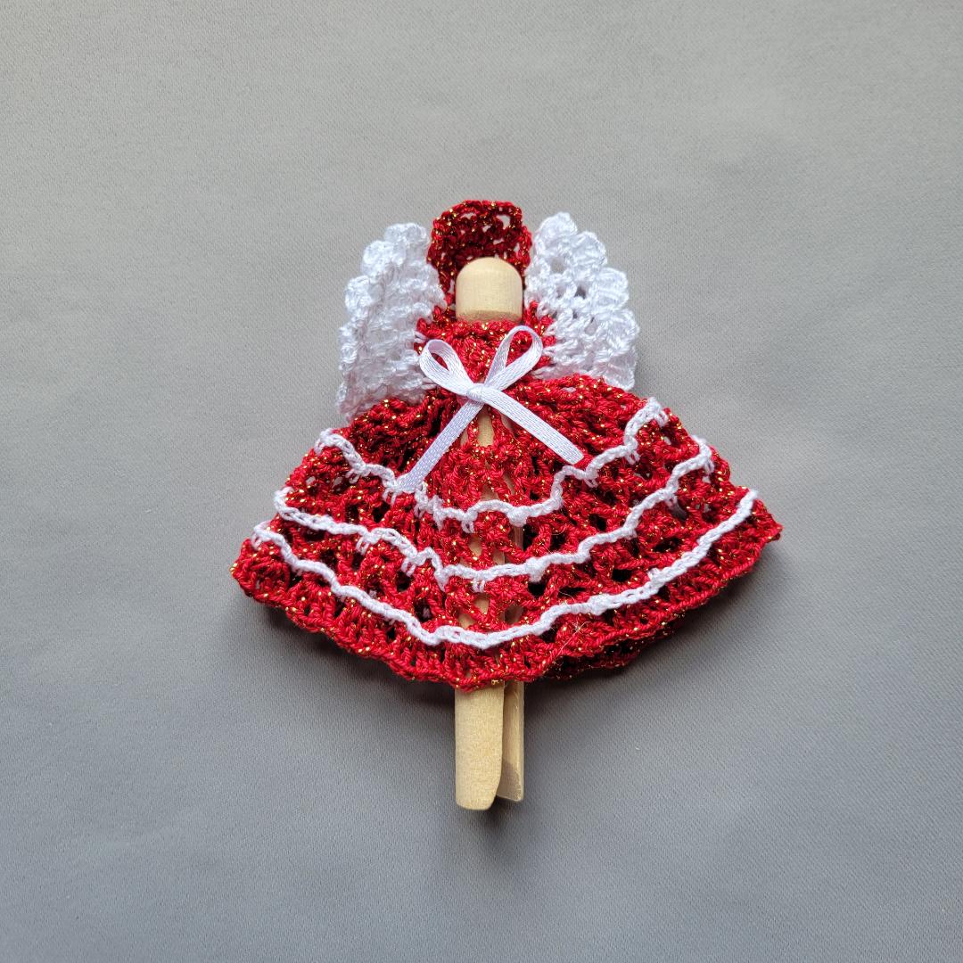 Christmas Party Clothespin Angel – Lost Art Crochet MA